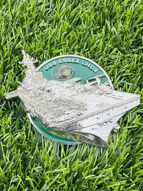 US NAVY CHIEF Petty Officer Challenge Coin USS ESSEX (LHD2) CPO MESS ...