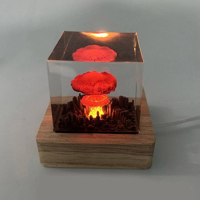 HANDMADE RESIN LED Atomic Bomb Model USB Desktop Decoration Night Light ...