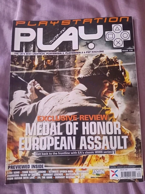 PLAY UNOFFICIAL PLAYSTATION Magazine Issue 130 PS2 PSP Medal of Honor ...