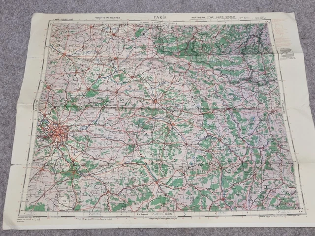 ORIGINAL WW2 LINEN Backed RAF map Of PARIS 1942 £19.00 - PicClick UK