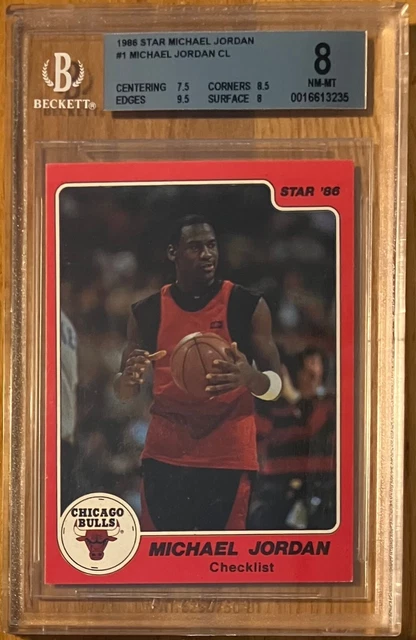 1986 STAR MICHAEL Jordan #1 Checklist Bgs 8 Nm-Mt Cour EUR 369,60 ...