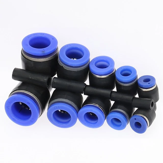 90 DEGREE ELBOW Pneumatic Fitting Plastic Hose Air Pipe Push In Quick ...