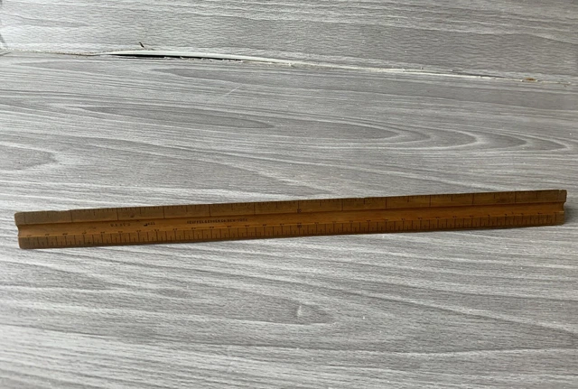 VINTAGE KEUFFEL & Esser K&E Triangular Scale Ruler Wood See All Photos ...