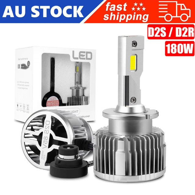 2X D2R D2S LED Headlight Bulbs 180W 6000K White Replace HID Xenon ...