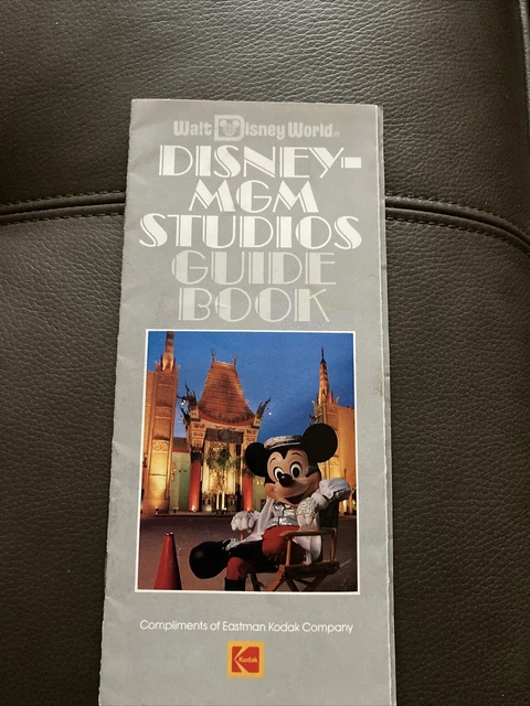 1989 WALT DISNEY World Disney MGM Studios Guidebook Park Map - Opening ...