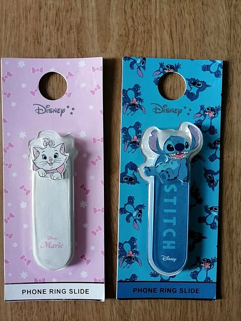 DISNEY MARIE ARISTOCATS and Stitch Phone Ring Sliders, Accessories £3. ...