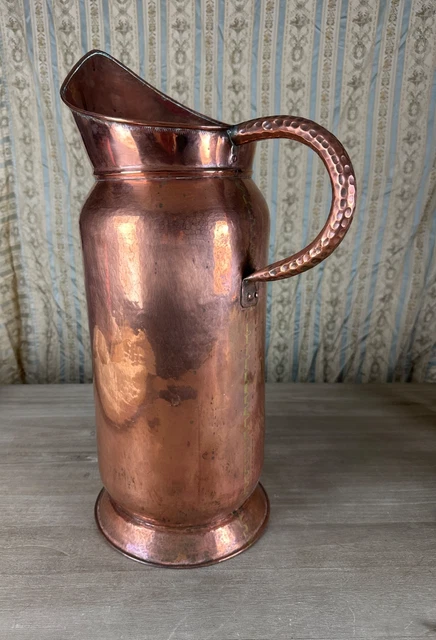 GRAND BROC ancien cuivre martelé décor cuisine 60 cm X 38 EUR 75,00 ...