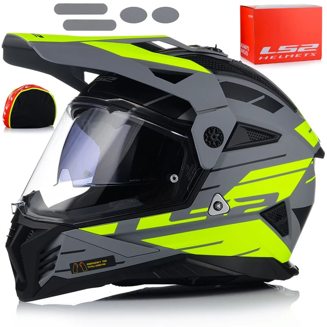 ENDURO MX QUAD Helm | LS2 MX702 Pioneer II | Crosshelm mit Sonenblende ...