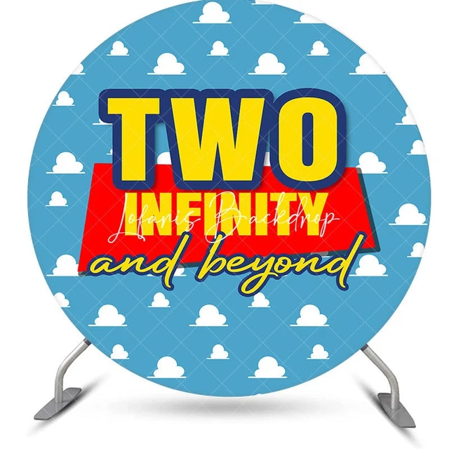 BLUE TWO INFINITY And Beyond Round Birthday Backdrop $36.09 - PicClick AU