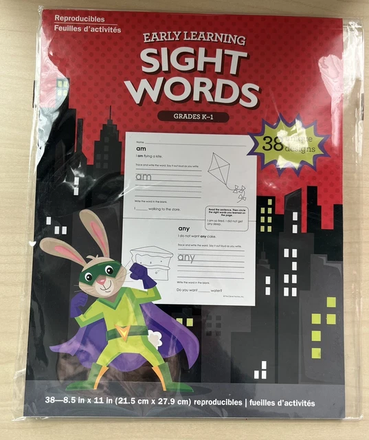 TEACHING TREE SIGHT Words Worksheets Grades K-1 Homeschool 38 Designs £ ...