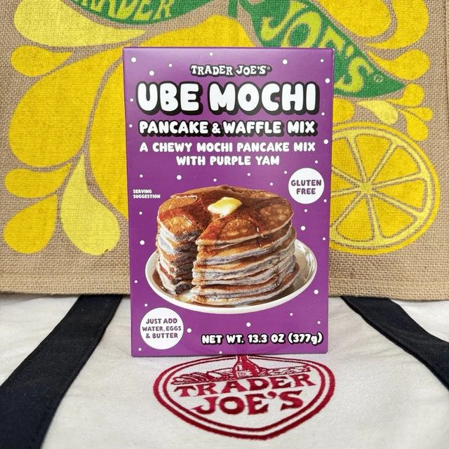 TRADER JOE’S UBE Mochi Pancake & Waffle Mix Gluten-Free Limited Edition ...