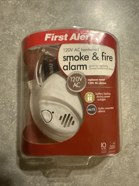 FIRST ALERT HARD-WIRED Battery Back-up Smoke/Fire Alarm Detector ...