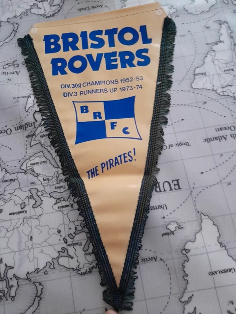 VINTAGE BRISTOL ROVERS FC FOOTBALL SUPPORTERS PENNANT 35cm £20.00 ...