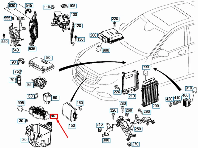 MERCEDES-BENZ S W222 relais compartiment moteur A2229063301 NEUF ...