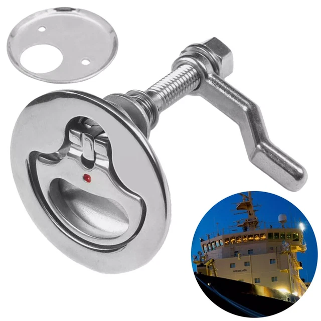MARINE BOAT 316 Stainless Steel Flush Hatch Latch Turning Lift Handle ...
