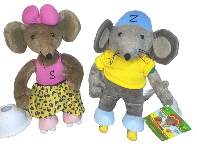 RASTAMOUSE ZOOMER (WITH Tag) and Scratchy Plush - 35cm Soft Toy Bundle ...