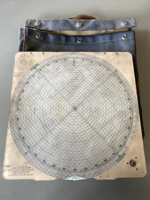 KOREAN WAR ERA US Navy Chart Plotting Board Mark 6A W/ Case Pilot Named ...