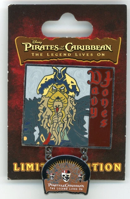 DISNEY PIN : Pirates of the Caribbean Davy Jones - dangler - NEW ON ...