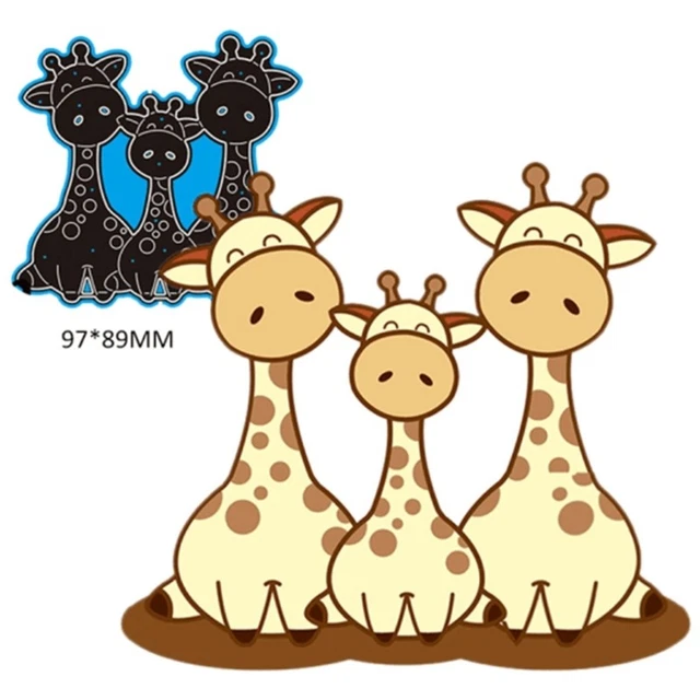 ANIMAL GIRAFFE METAL Cutting Dies Handmade Birthday Greeting Card $4.11 ...