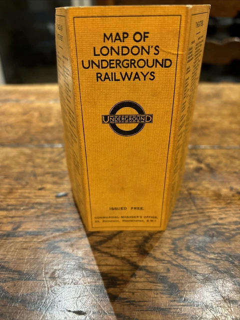 ORIGINAL MAP OF London’s Underground Railways Pocket Map 1927 Rare £26. ...
