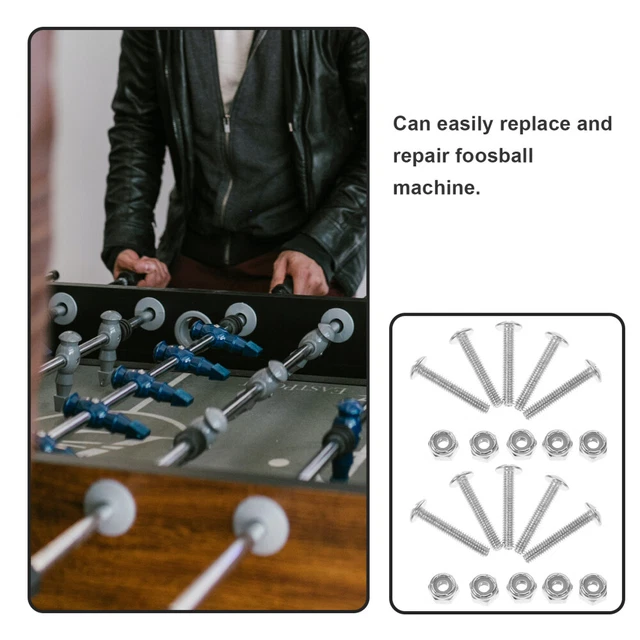 12 PCS TABLE Football Screws Foosball Game Balls Replacement Futbolito ...