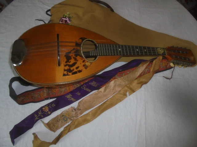 ANTIK WANDERVOGEL MANDOLINE Laute Mandola Perlmut Waldzither ...