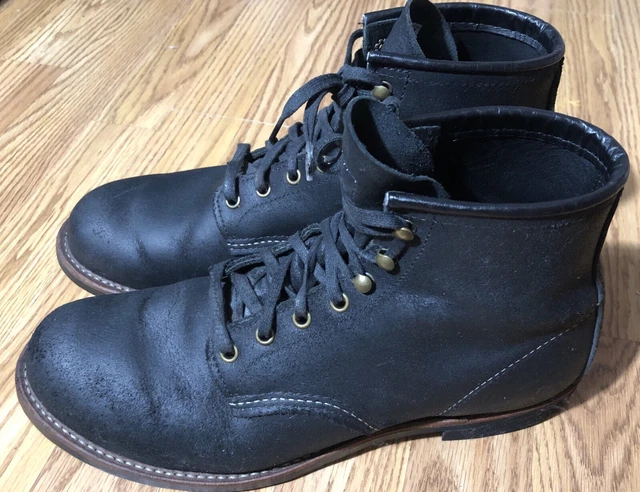 RED WING HERITAGE Blacksmith Boot 2955 RARE Black Spitfire Leather Mens ...