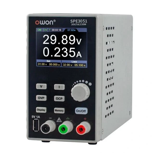 OWON SPE3051 150W 0-30V / 0-5A 1CH 10mV/1mA Programmable DC Digital ...