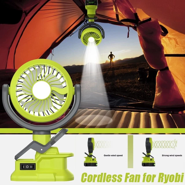 FOR RYOBI 18V Fan Portable Outdoor Camping Cordless Handheld Clamp w ...