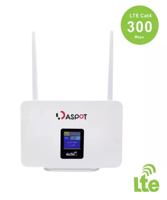MODEM ROUTER 4G LTE WiFi hotspot sim doppia antenna porta LAN ...