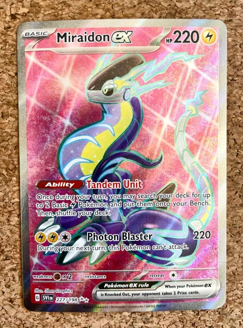 MIRAIDON EX SCARLET And Violet Full Art Pokemon 227/198 - Nm $10.43 ...
