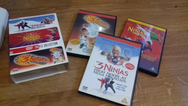 3 NINJAS SET DVD triple feature Kick Back High Noon at Mega Mountain ...