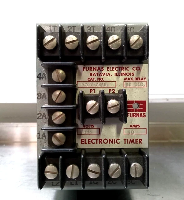 FURNAS 970TB7B1A TIME Delay Relay (Electronic Timer) 10Sec Max Delay ...