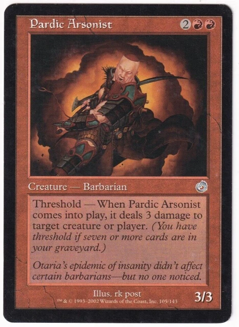 PARDIC ARSONIST TORMENT #105 Magic The Gathering 2002 MTG Single EUR 1 ...