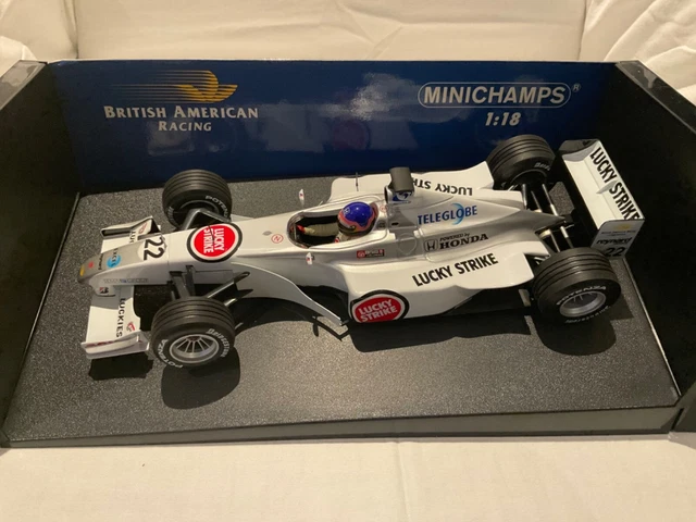MINICHAMPS 1:18 JACQUES Villeneuve 2000 BAR Honda F1 Showcar w/ Tabacco ...