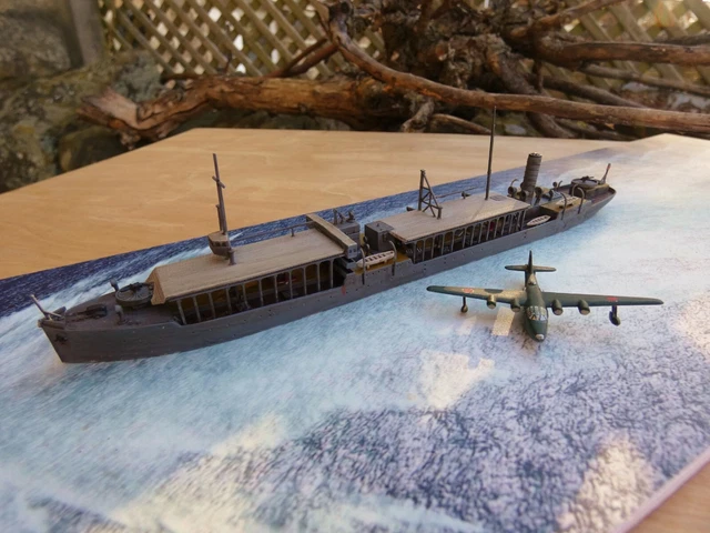 1/700 BUILT WATERLINE model of the Japanese Seaplane Tender Notoro £24. ...