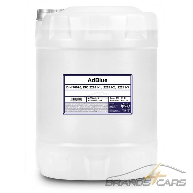 MANNOL 10L LITRI Ready-To-Use Adblue® Soluzione Urea Scr Pulizia Gas Di ...