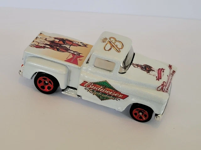 HOT WHEELS BUDWEISER beer CLYDESDALES 1956 CHEVY stepside pickup truck ...