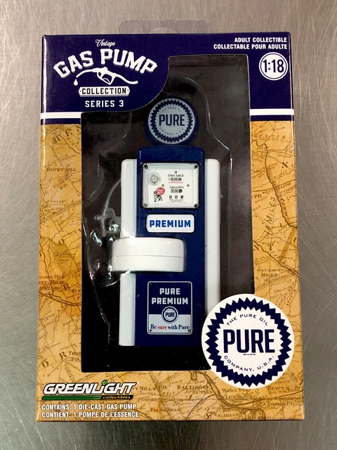 GREENLIGHT VINTAGE GAS Pump Collection Pure The Pure Oil Company 1:18 ...
