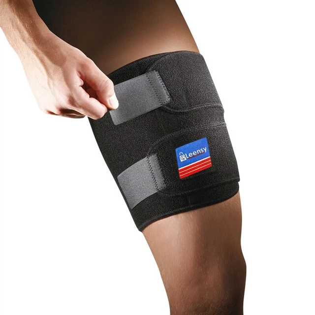 ADJUSTABLE LARGE NEOPRENE Thigh Hamstring Muscle Support Brace Wrap ...