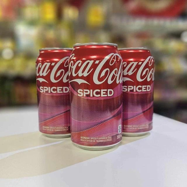 COCA COLA SPICED Raspberry 355ml x 3 Cans From Canada £8.49 - PicClick UK