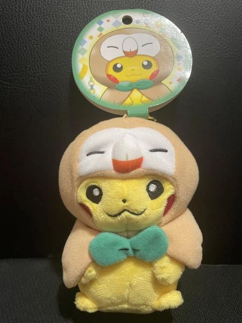 POKÉMON EN PELUCHE mascotte Pikachu dans (Rowlet Bauz Brindibou) Poncho ...