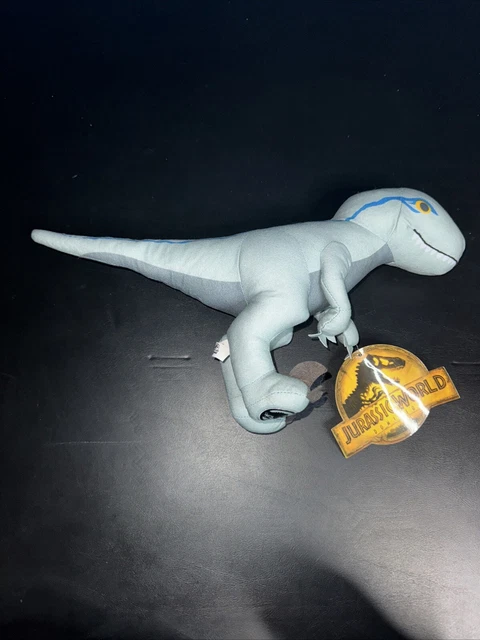 JURASSIC WORLD RAPTOR Velociraptor Blue 16" Plush Stuffed Animal Toy ...