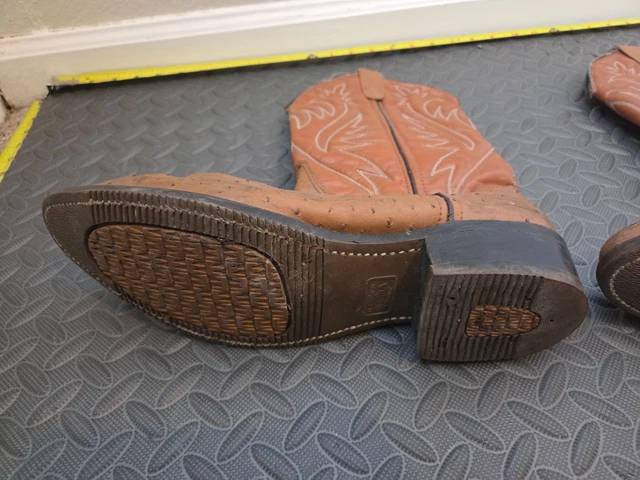 SIERRA SADDLE WESTERN Soft Toe Brown Leather Slip On Work Cowboy Mens 9 ...