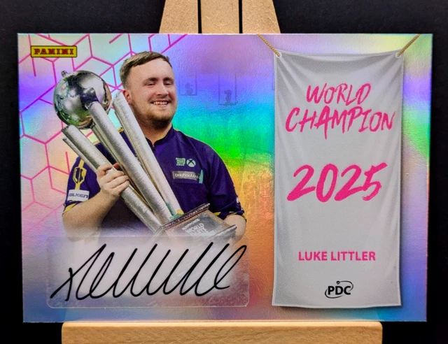 LUKE LITTLER WORLD Champion 2025 /80 Autograph - Panini Darts PDC ...
