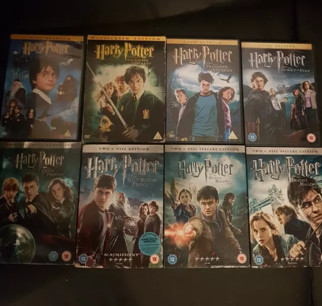 HARRY POTTER DVD Bundle Collection Full Set 1-8 £9.99 - PicClick UK