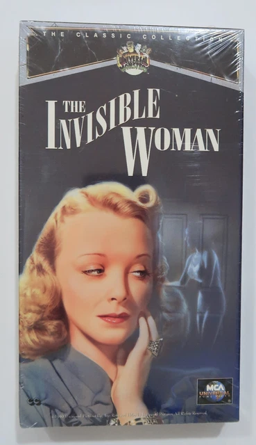 THE INVISIBLE WOMAN VHS Tape 1993 - Universal Monsters - Virginia Bruce ...