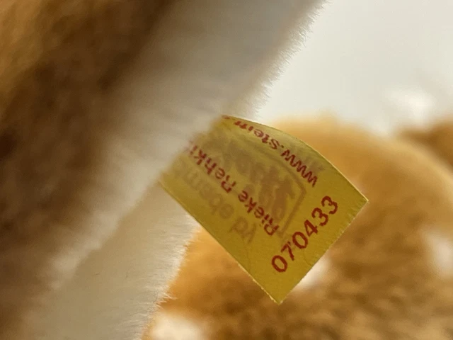 PELUCHE STEIFF ANIMAL collector 070433 chevreuil 30 cm. Excellent état ...