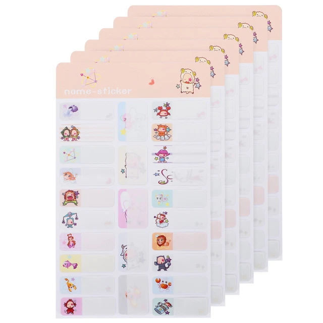 6 SHEETS NAME Tag Stickers Writable Name Tags Blank Name Labels ...