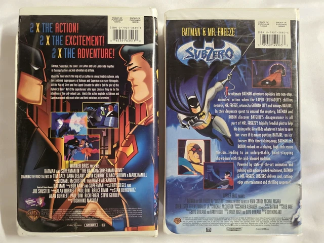 THE BATMAN SUPERMAN Movie, Batman & Mr. Freeze Sub Zero VHS Animated ...